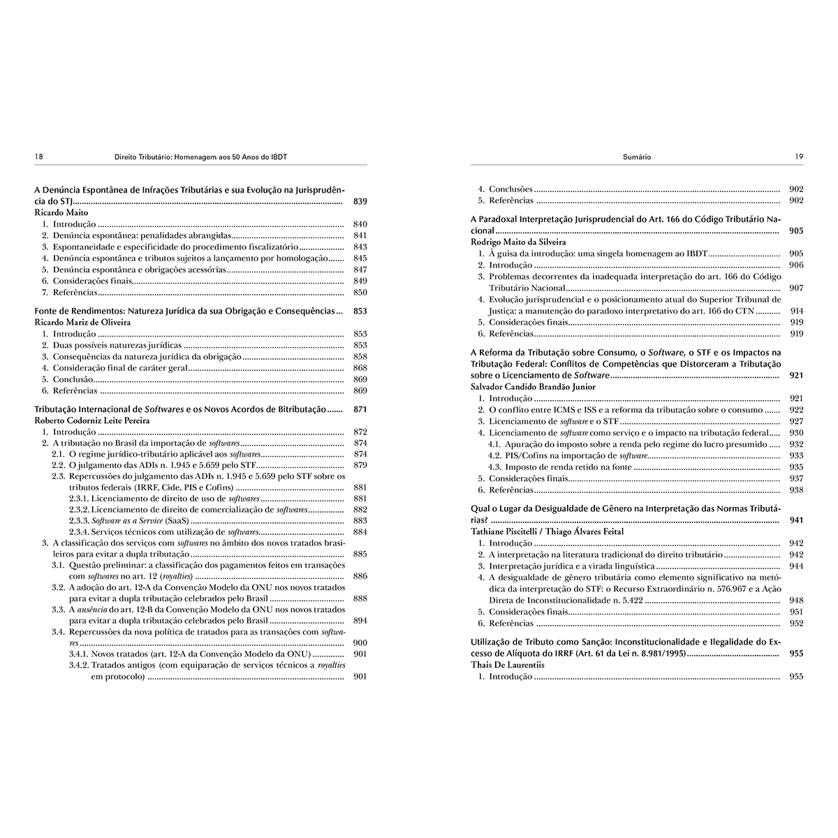 DIREITO TRIBUTÁRIO: Homenagem aos 50 Anos do IBDT - NSM Editora e Livraria