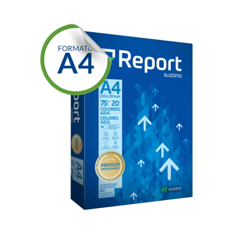 Papel Chamex/report 500F A4 75G Cor Azul - Maq-Center A Papelaria Mais ...