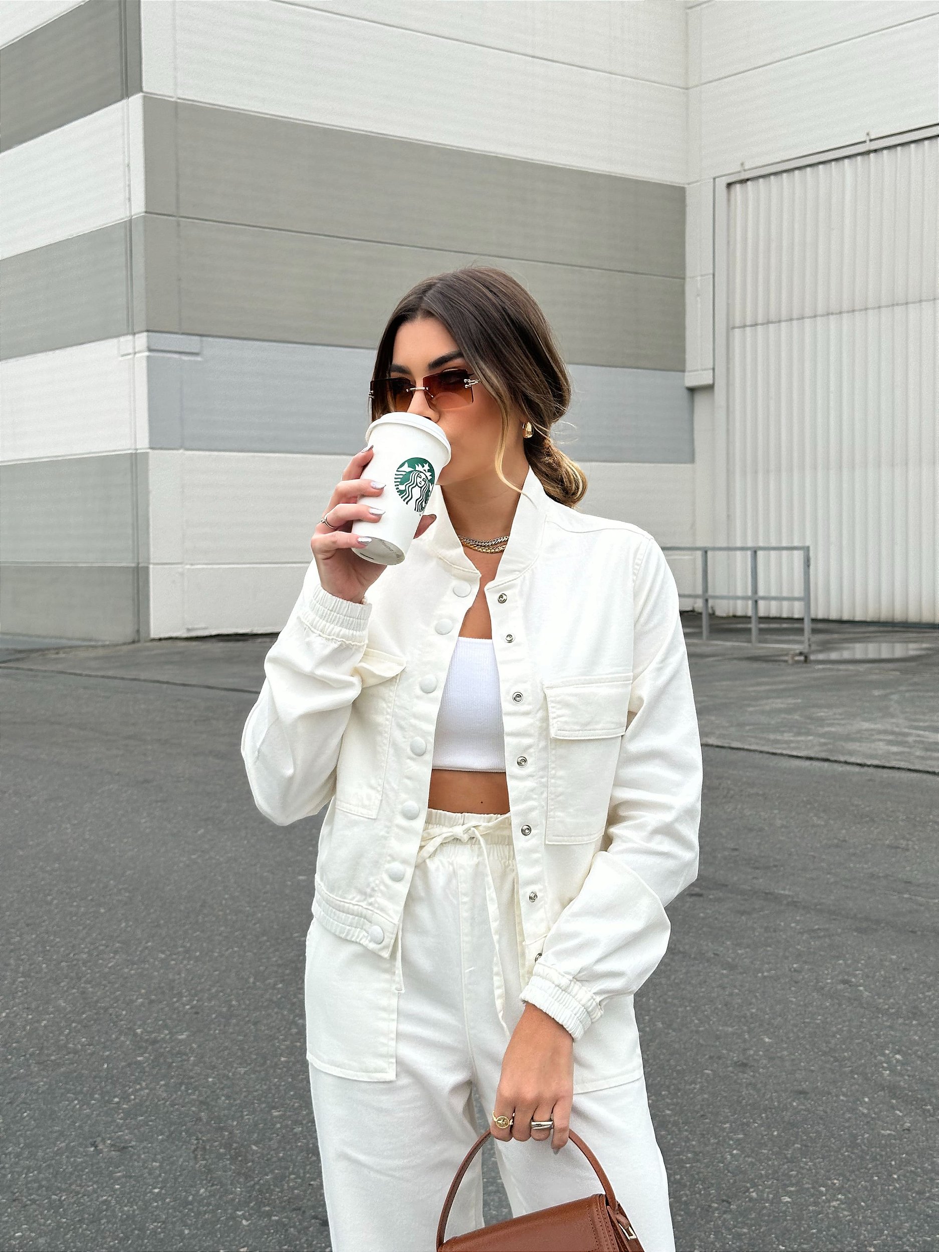 CALÇA MEL COR OFF WHITE - Fancy Shop