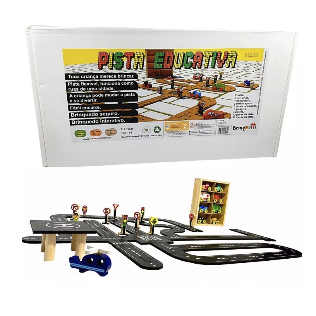 Pista Educativa - Brinquedo Educativo Brinqmutti - Ioiô de Pano ...