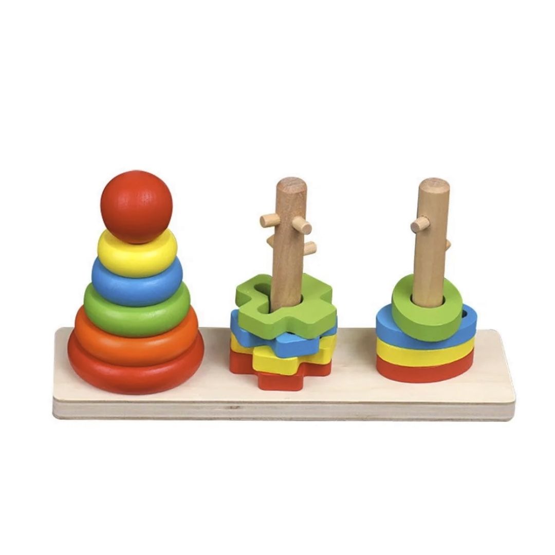 Torre de Encaixe com Passa Formas - Brinquedo Educativo de Madeira - Ioiô de Pano Brinquedos ...