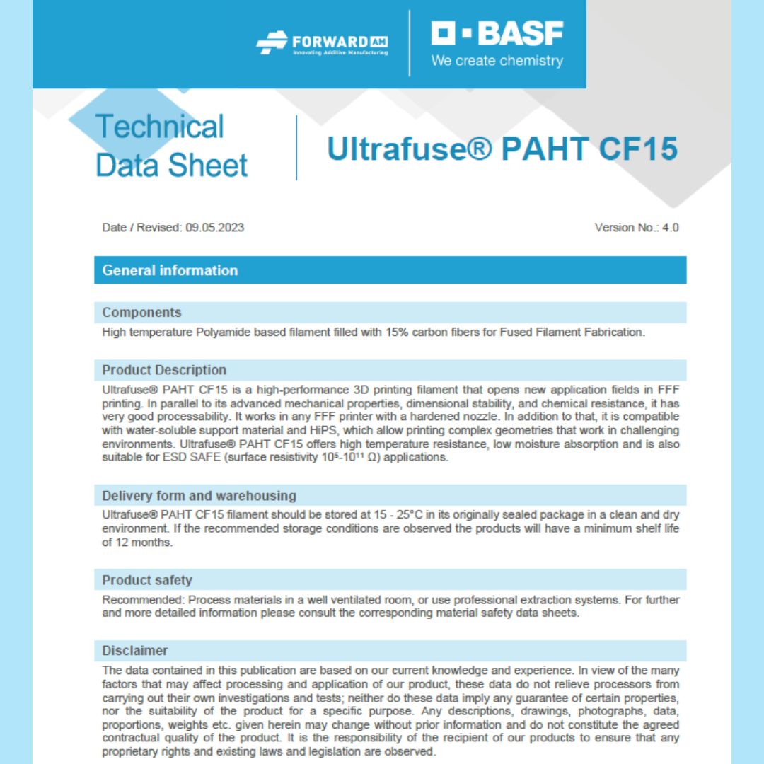 Filamento BASF Ultrafuse® PAHT-CF15 - Cubo3D :: Insumos e equipamentos ...