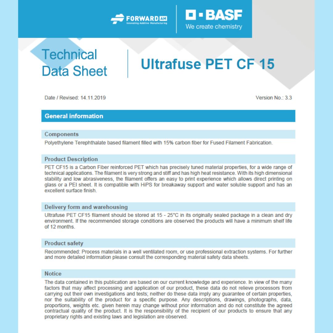 Filamento BASF Ultrafuse® PET-CF15 - Cubo3D :: Insumos e equipamentos ...