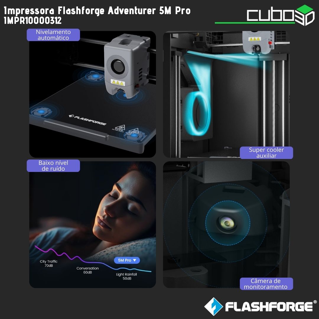 Impressora 3D Flashforge Adventurer 5M Pro - Cubo3D :: Insumos e ...