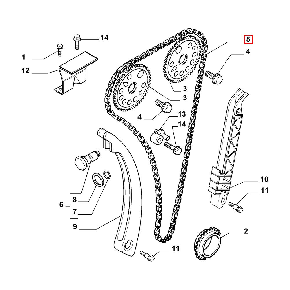 Corrente Distribuição Motor Chevrolet Captiva Malibu 2.4 16v - 12645237 ...