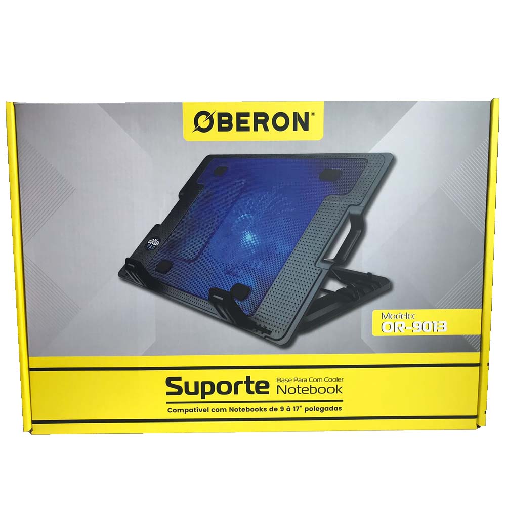 Base para Notebook de 9 a 17" Preto Regulagem Altura c/1 Cooler Led ...