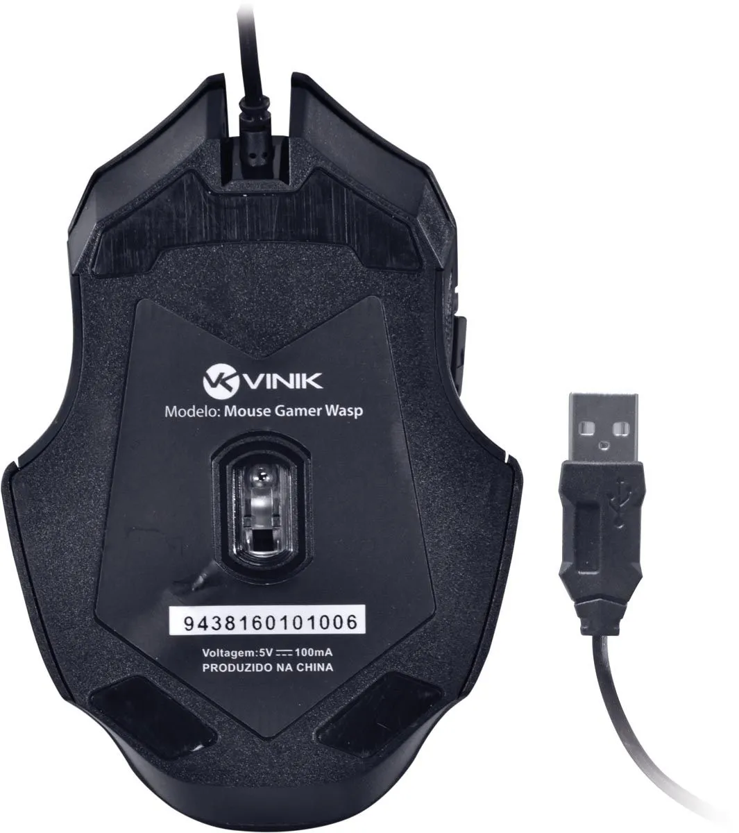 Mouse Gamer USB 2400Dpi Ajustável 6 Botões Wasp Vinik - Cia da ...