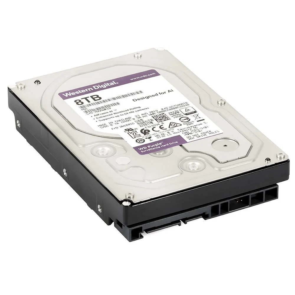Hard Disk Purple 8TB SATA 5640RPM Surveillance WD84PURZ Western Digital ...
