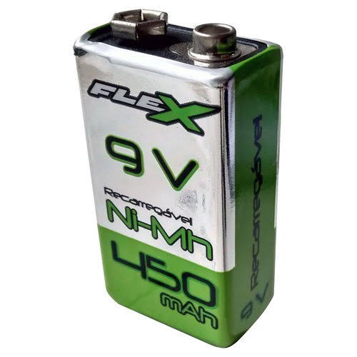 Bateria 9v 450mAh Recarregável - Robótica Educacional Brasil ...
