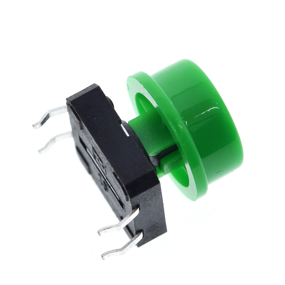 5x Push Button Chave Tátil Botão Interruptor Momentâneo 12mm Com Capa Robótica Educacional