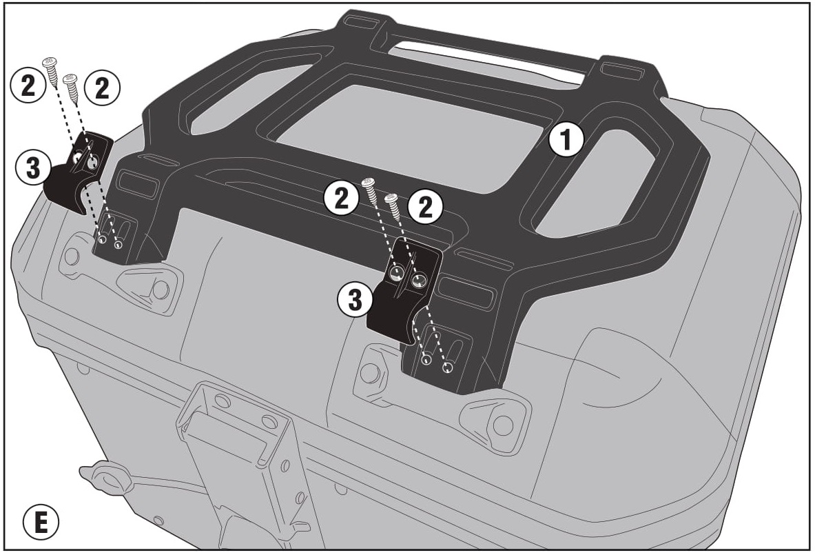 Grelha Rack em Nylon Givi para os baús Trekker Dolomiti DLM46 e DLM30 ...