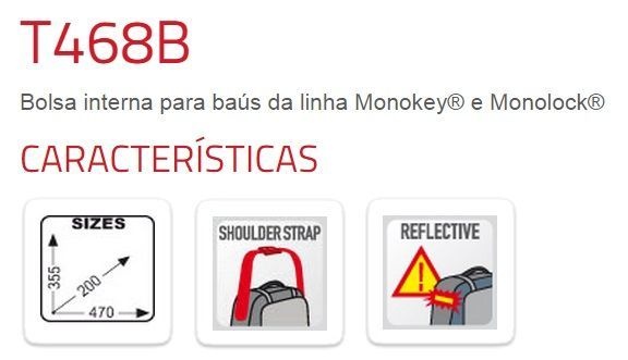 Bolsa interna para baús Givi - modelo T468B - ForMoto - Acessórios ...