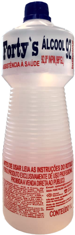 ALCOOL ETILICO HIDRATADO FORTYS C/1L - Megalimpo