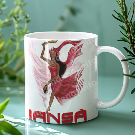 Caneca Iansã Coleção Orixás - Umbanda No Peito