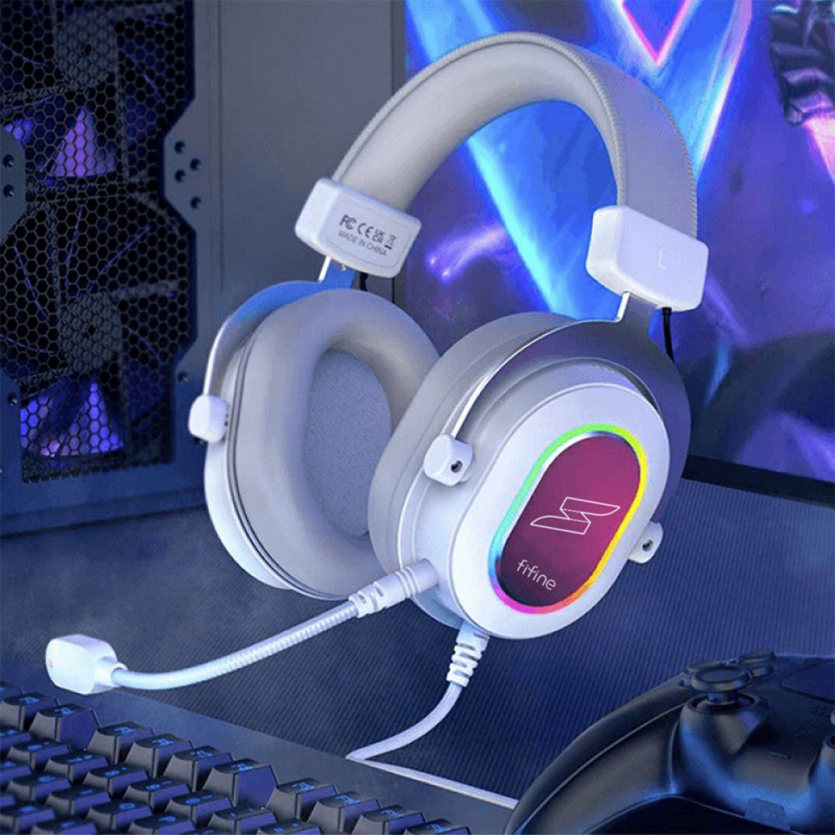 Headset Gamer Fifine SFH6 SuperFrame Edition RGB 7.1 Surround Drivers ...