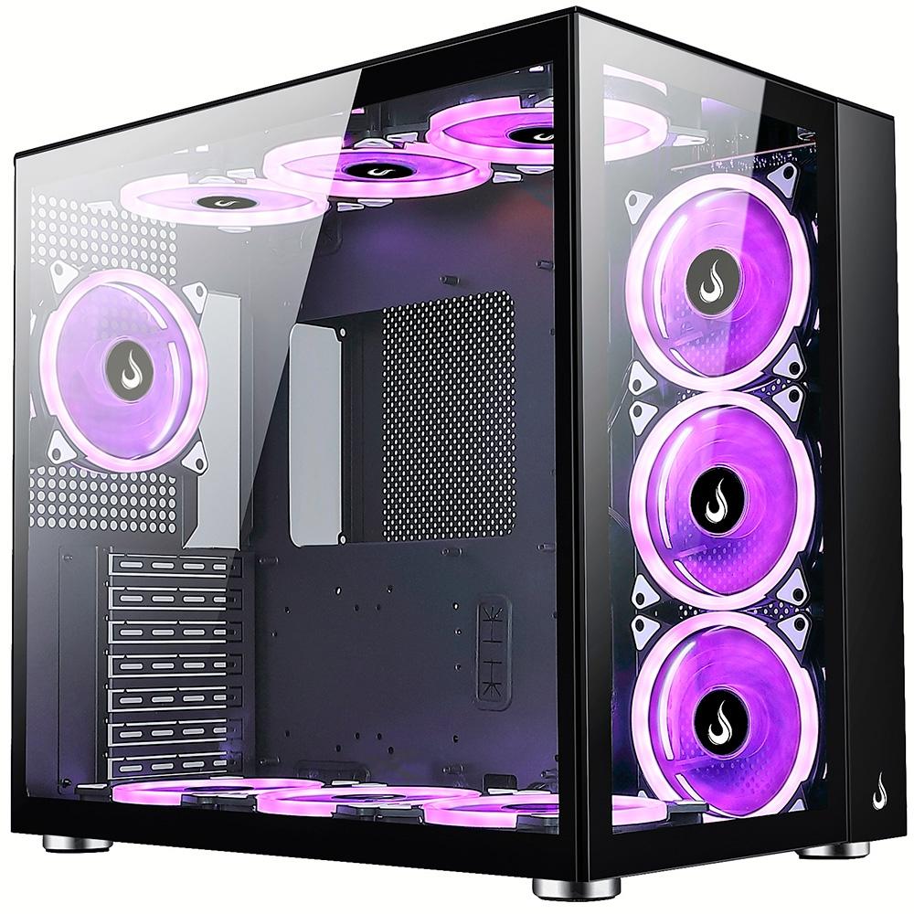 Gabinete Gamer Rise Mode Galaxy Glass Standard S/Fans S/Fonte MidTower ...