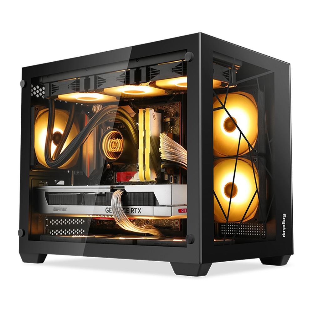 Gabinete Gamer Segotep Lumi II 3Fans S/Fonte MiniTower M-ATX Vidro ...