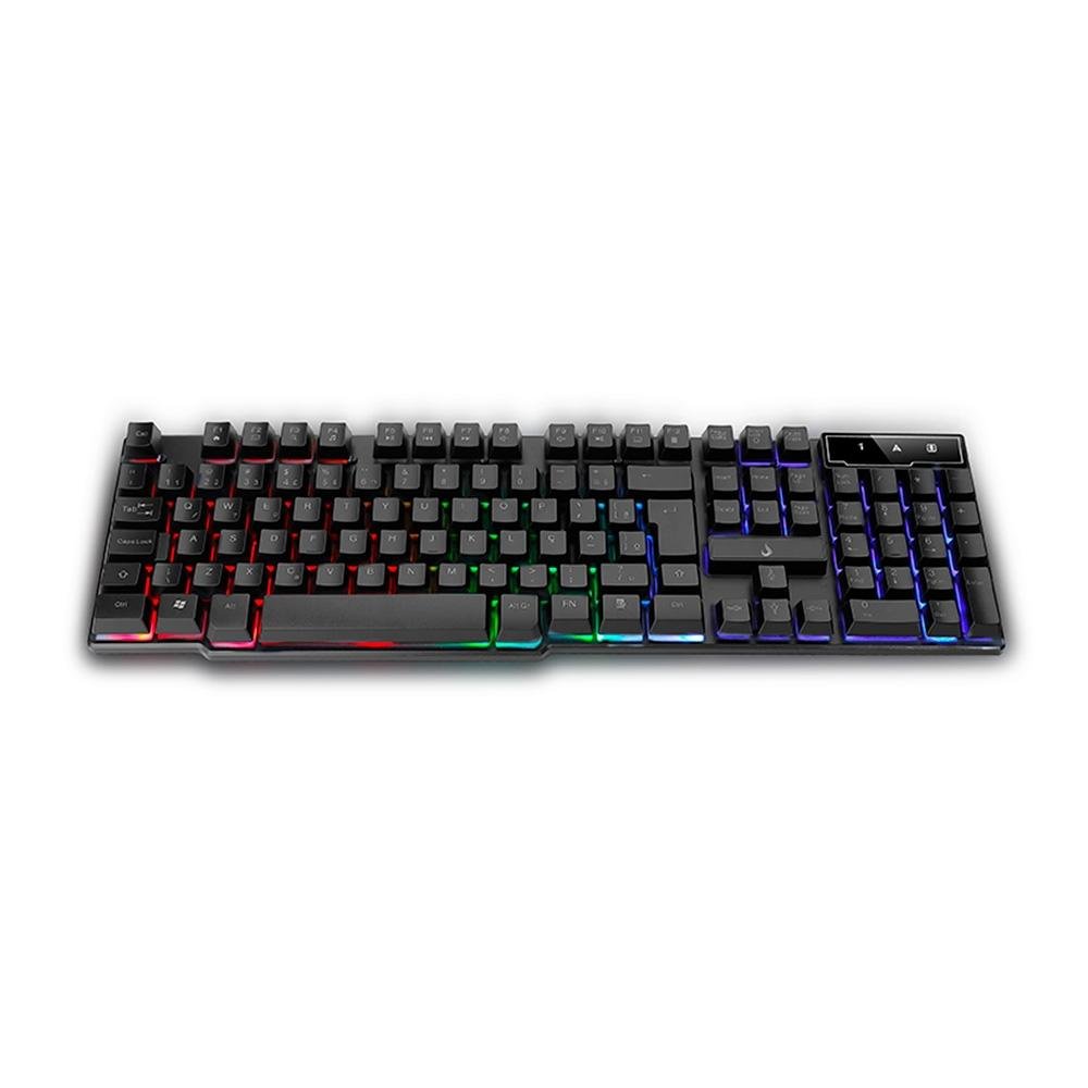 Teclado Gamer Rise Mode G1 Semi Mecânico RGB Rainbow Full USB Preto ...