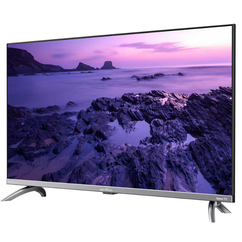 Smart TV Britânia 32” LED HD Dolby Audio Wi-Fi HDMI/USB Roku TV Borda ...