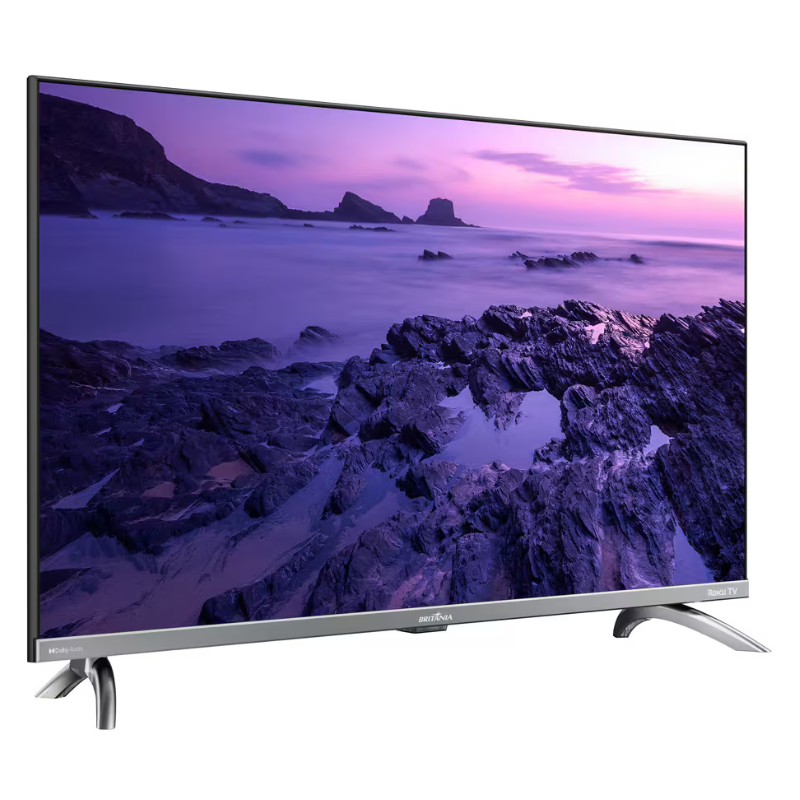 Smart TV Britânia 32” LED HD Dolby Audio Wi-Fi HDMI/USB Roku TV Borda ...