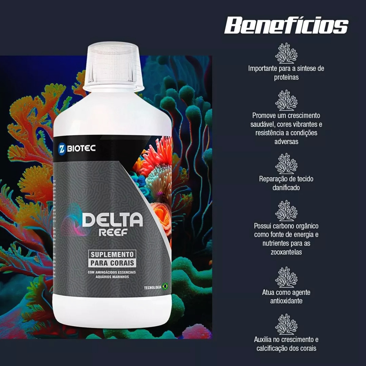 Delta Reef Suplemento de Aminoácidos P/Corais 60 ml - Barbusfish