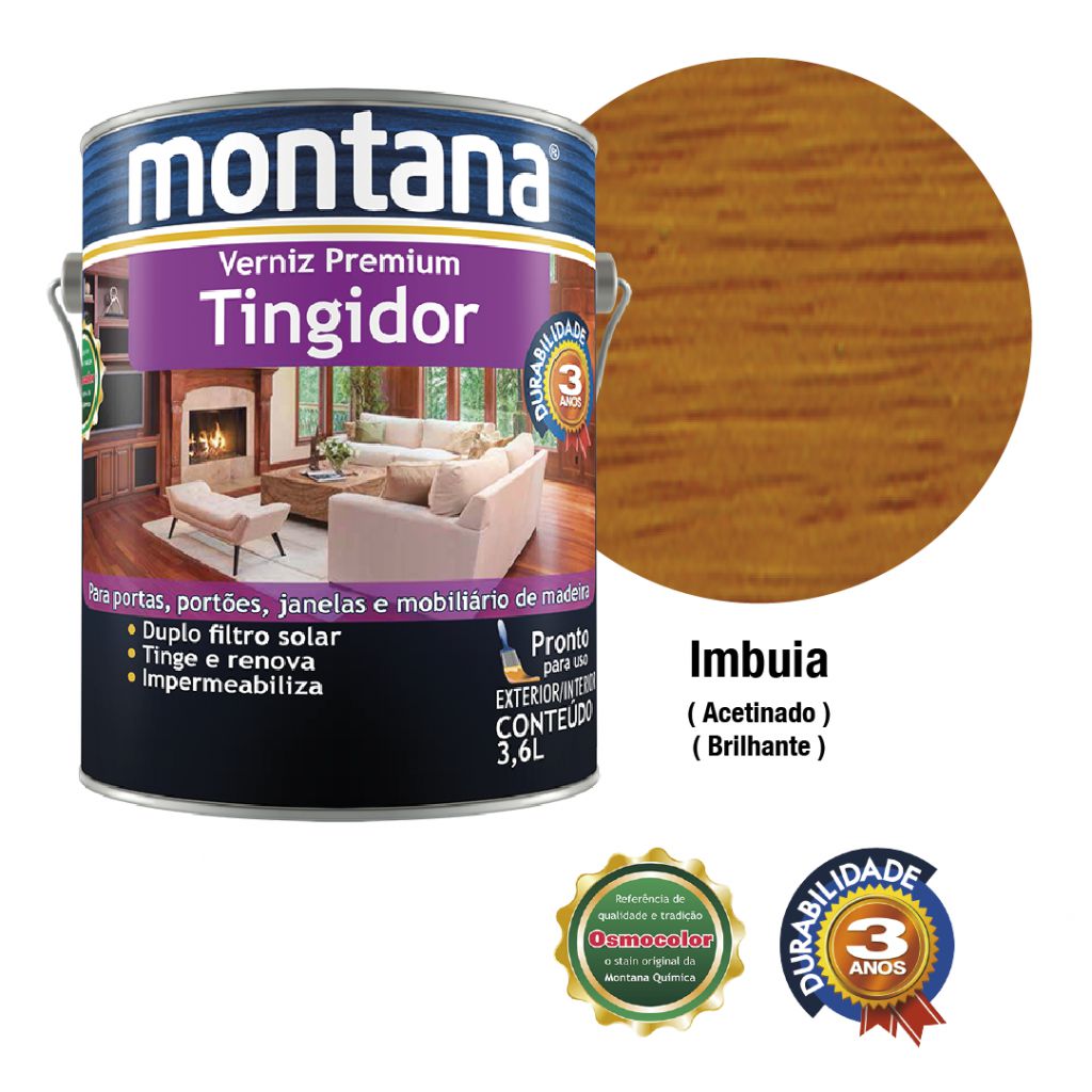 Verniz Tingidor Imbuia Brilhante 3,6l - Montana - Leste Imper - A marca ...