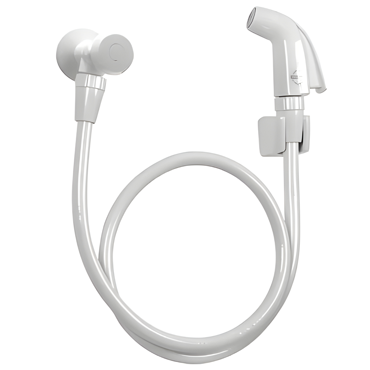 Ducha Higiênica Completa Com Registro ABS Branco 1/4 Volta - HIDRALOJA