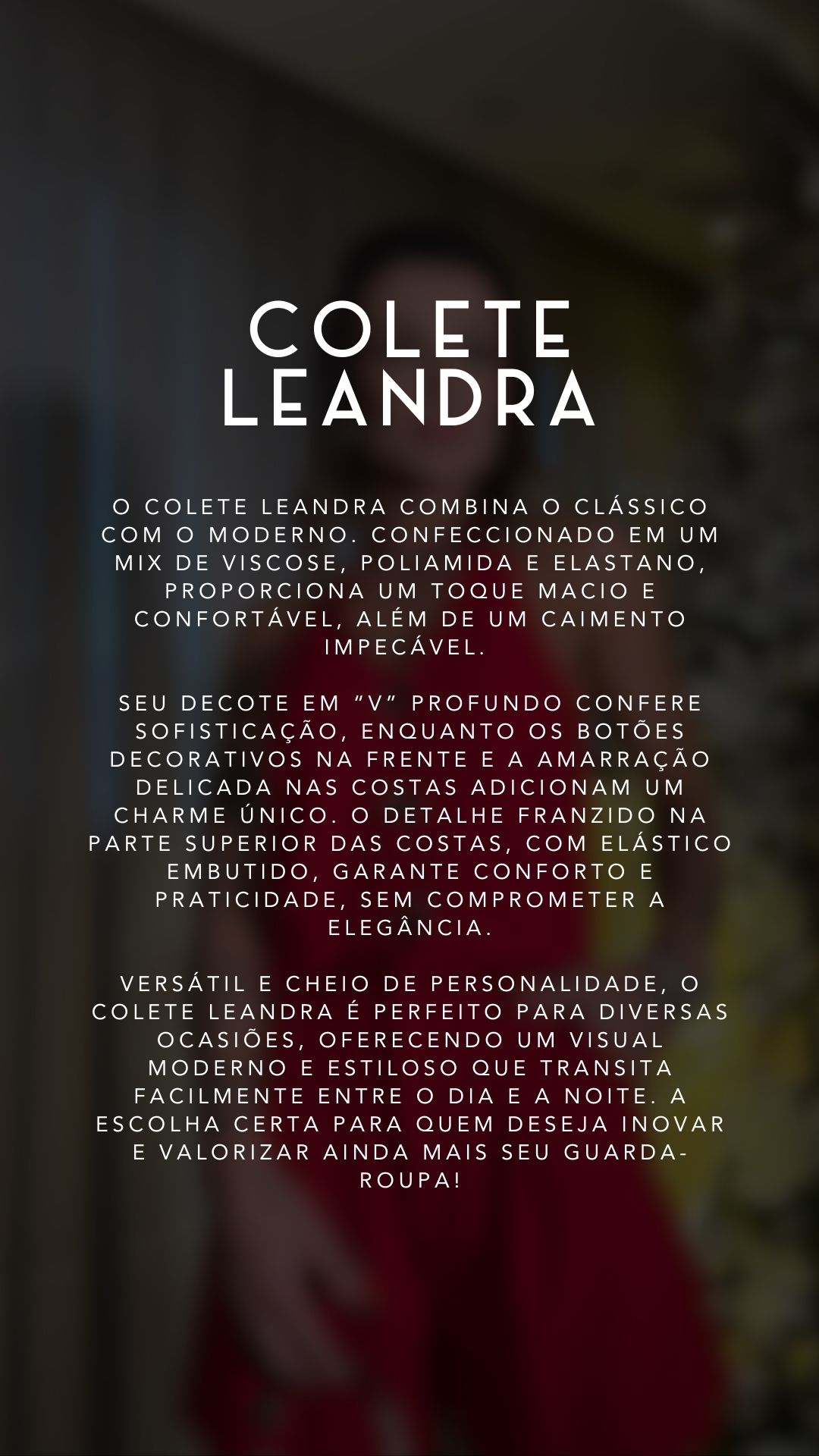COLETE LEANDRA VERMELHO RUBI - Garagem Chic