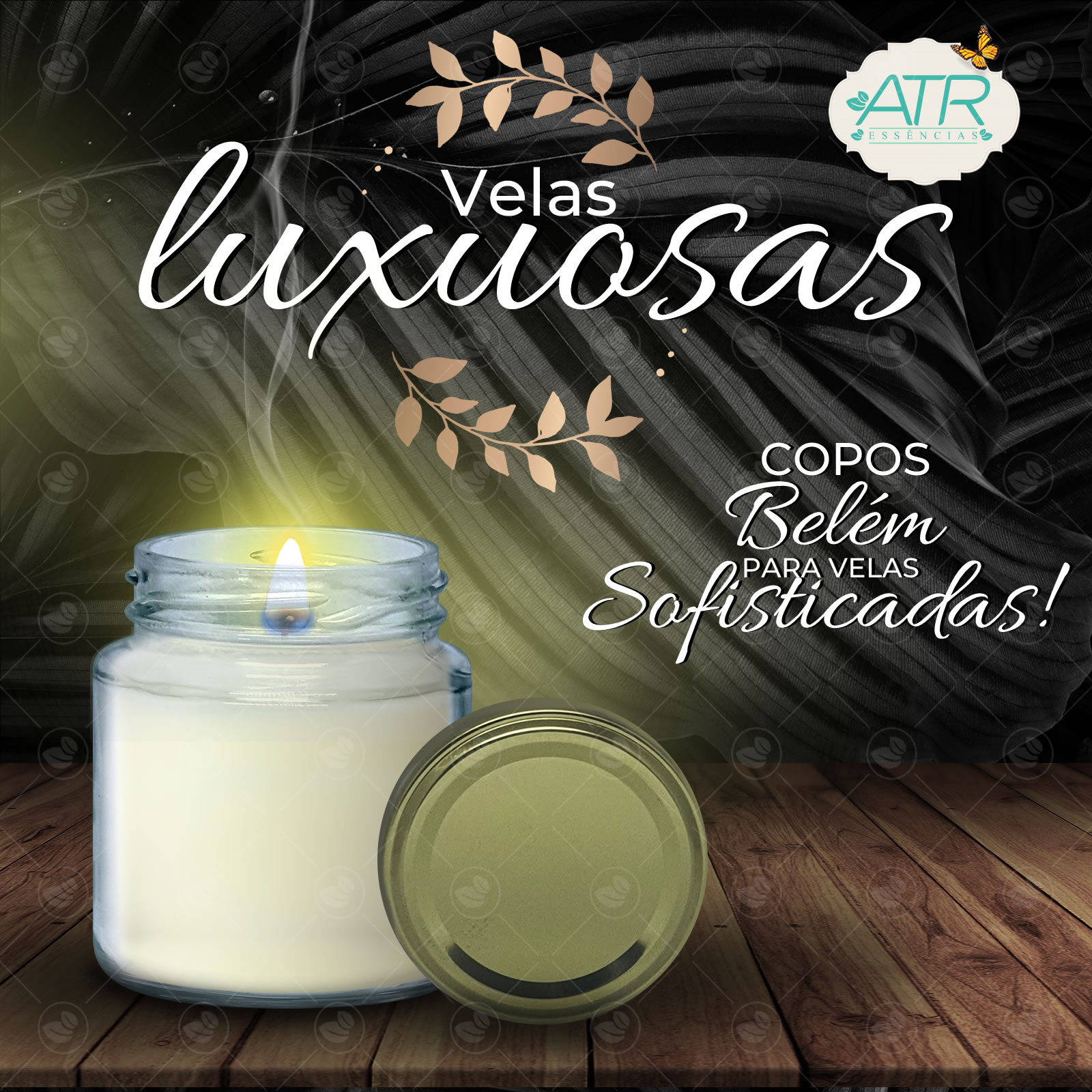 Pote de Vidro Belém 240ml para Velas - ATR Essências