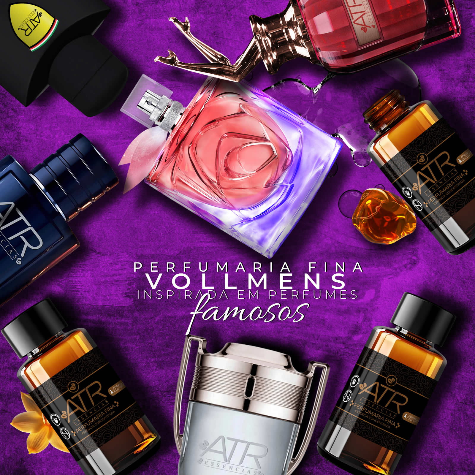 Essência Sauvage Linha Vollmens Perfumaria Fina Concentrada Aromática ...