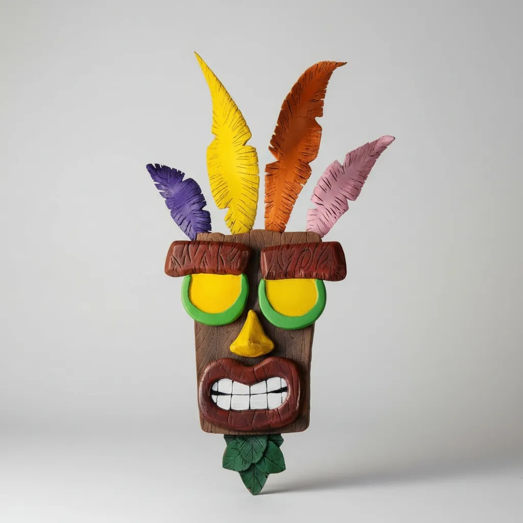 Réplica Artesanal da Máscara Aku Aku - Crash Bandicoot | AzeTech Geek ...