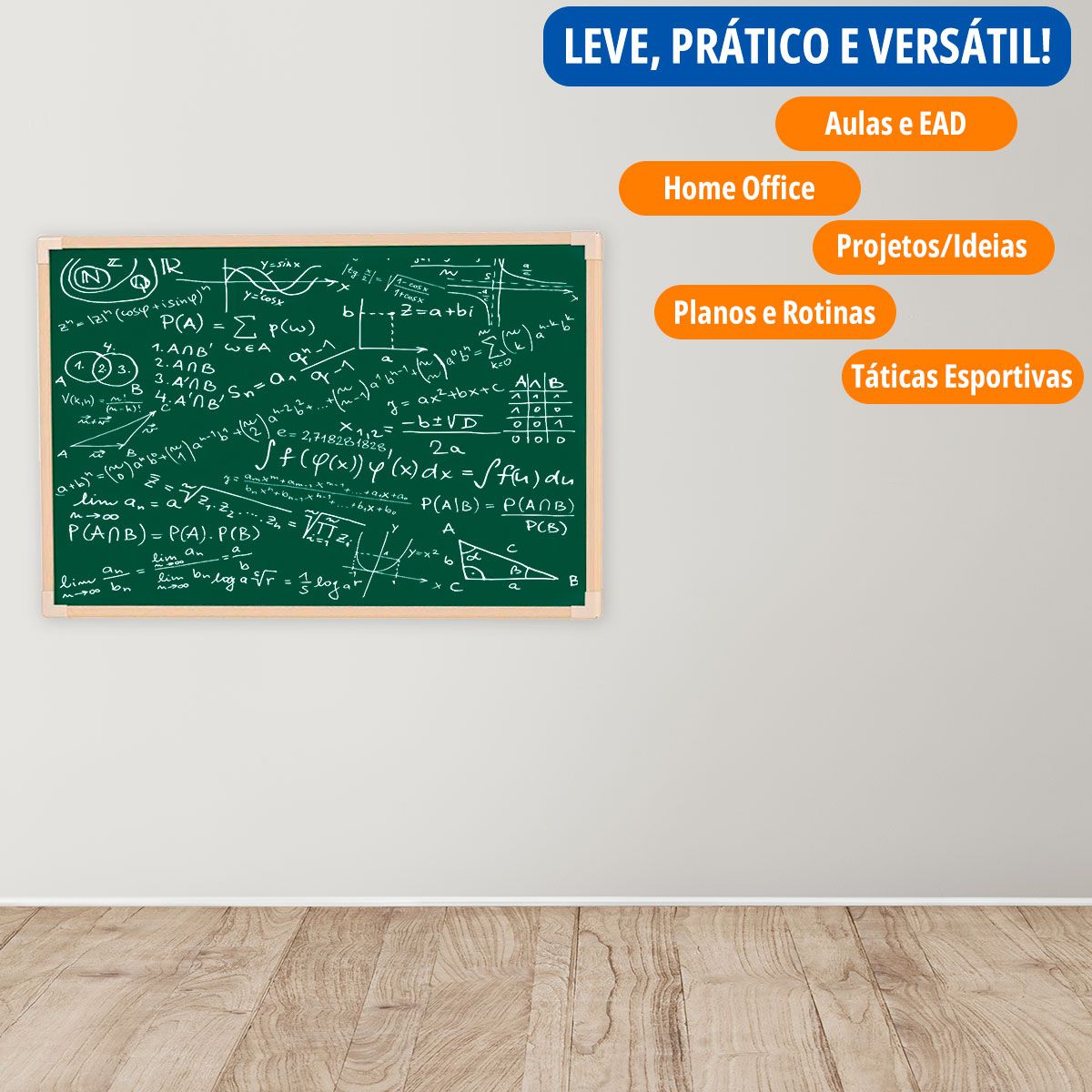 Lousa Quadro Verde de Giz 90x60cm Moldura Madeira Stalo Com 03 Giz ...