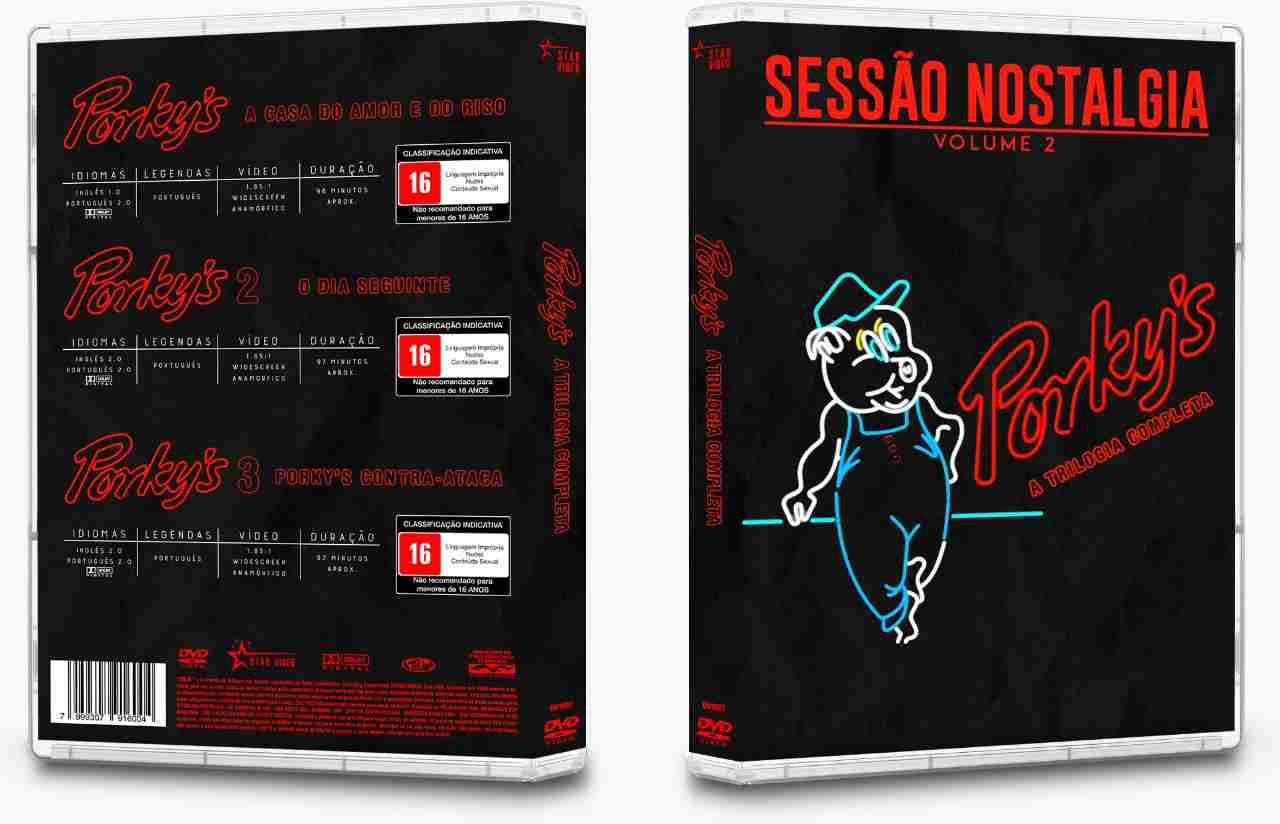 DVD Duplo Sessão Nostalgia VOL2 - Trilogia Porkys - The Originals