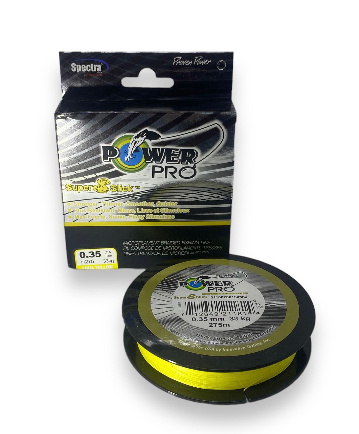 Linha multifilamento Power Pro Super 8 Slick 8x 0,30mm 275m 27kg Amarela - Martinelli Pesca e ...