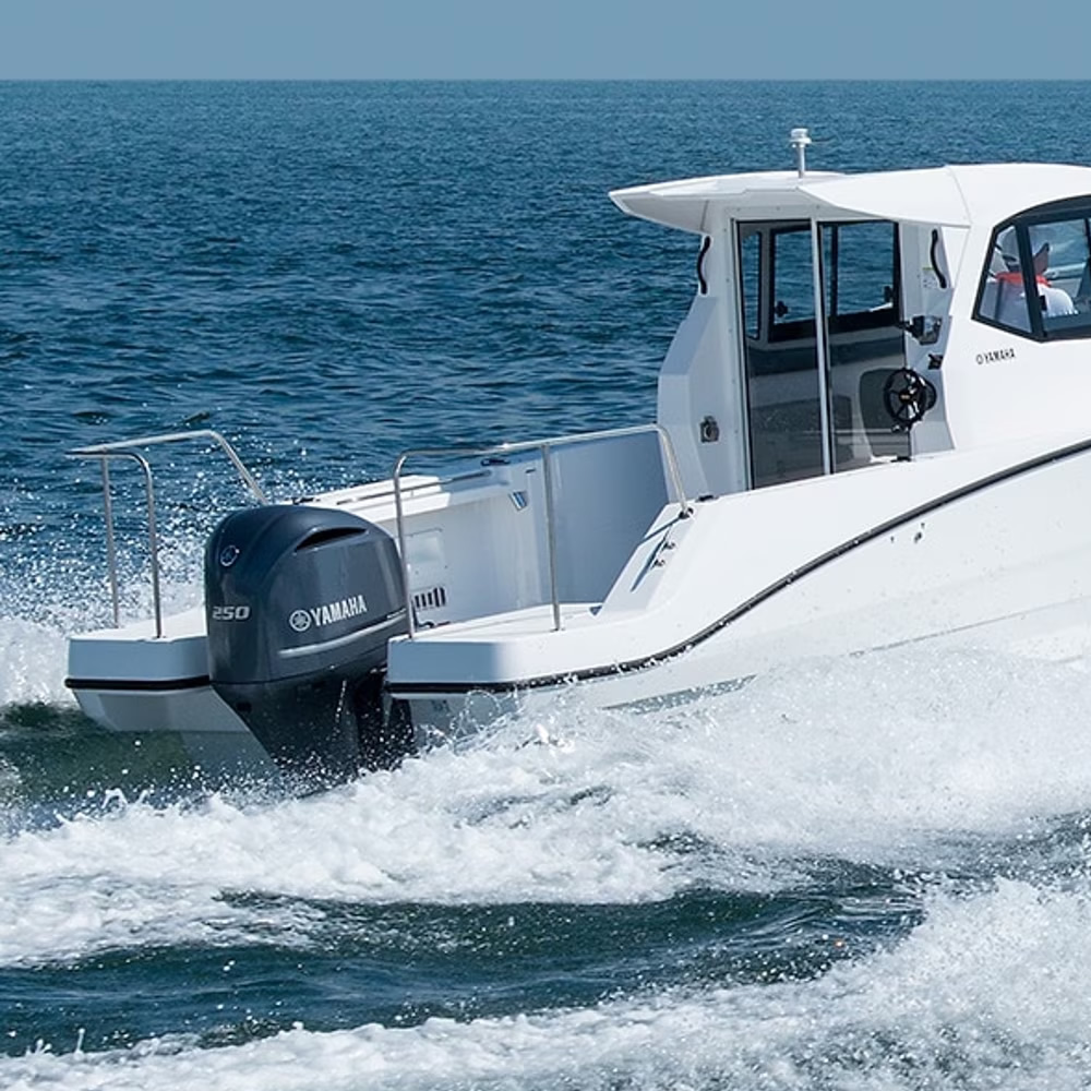 Motor de Popa Yamaha 250 HP 4 Tempos LETX Cinza 25" Pol. Elétrico com ...