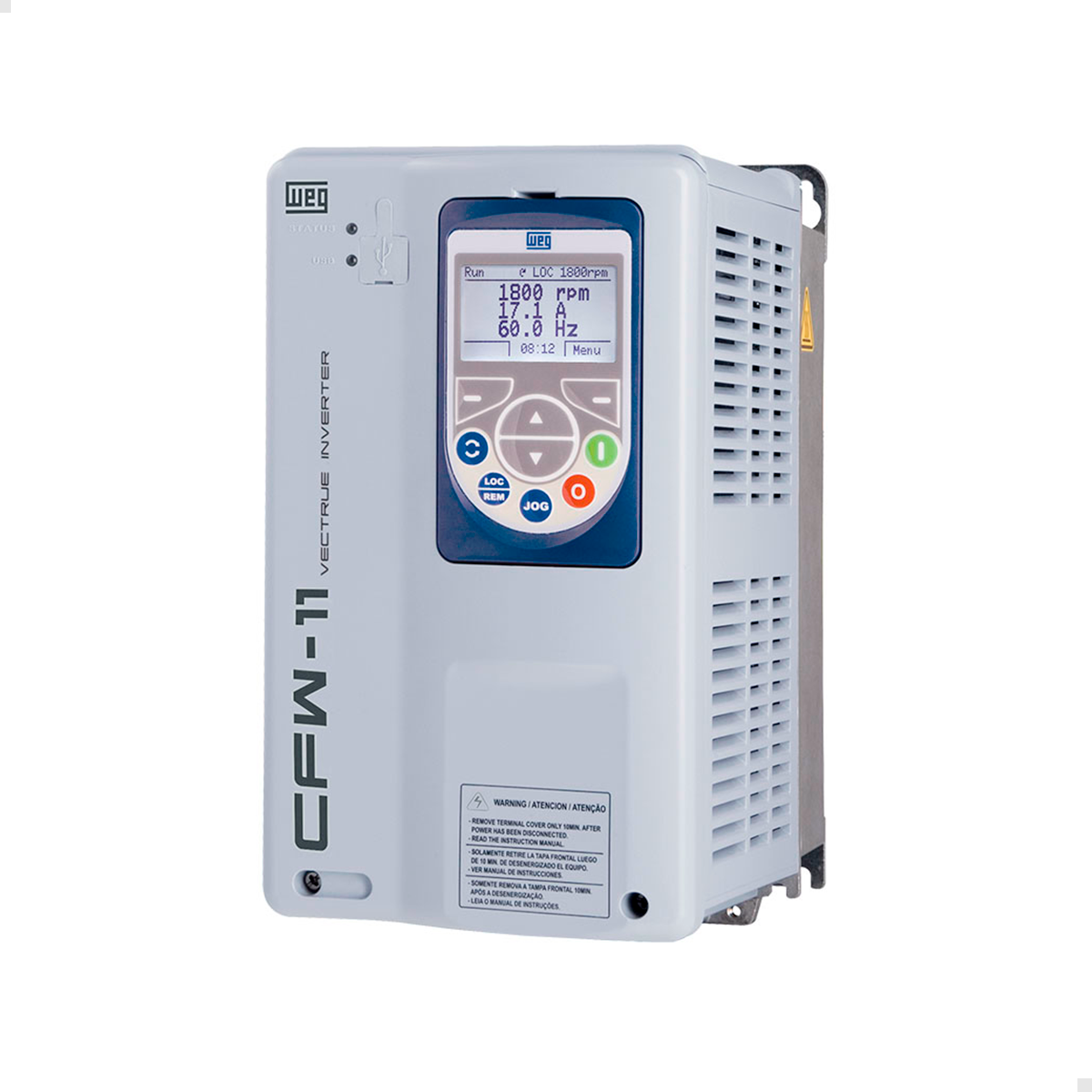 Inversor De Frequencia Weg Cfw11 Trif 17a 380v 10cv - 440v 12cv ...