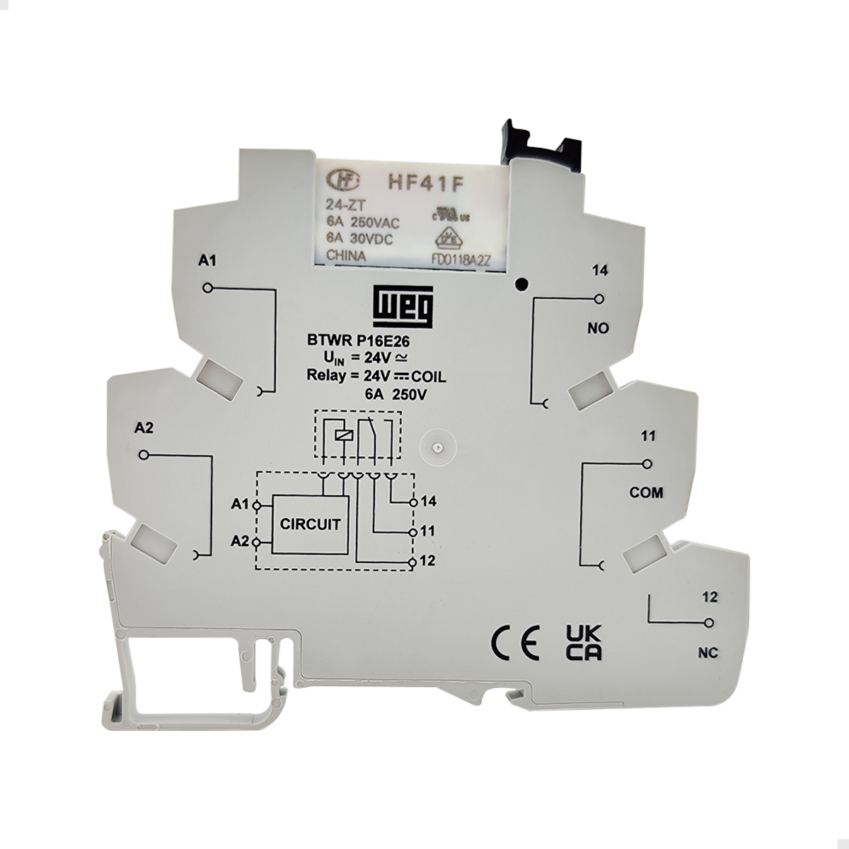Relé De Interface Weg 24v 1naf 6a Btwr P16e26 Borne - Unitek Comércio ...