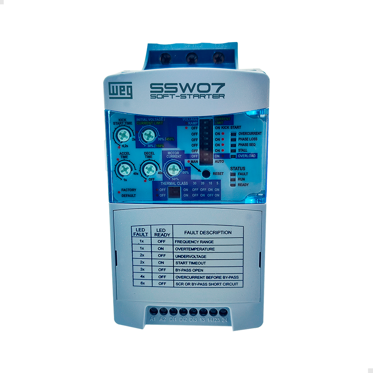 Soft-starter Weg Ssw07 17a 220v 6cv 380v 10cv 440v 10cv - Tamanho 1 ...