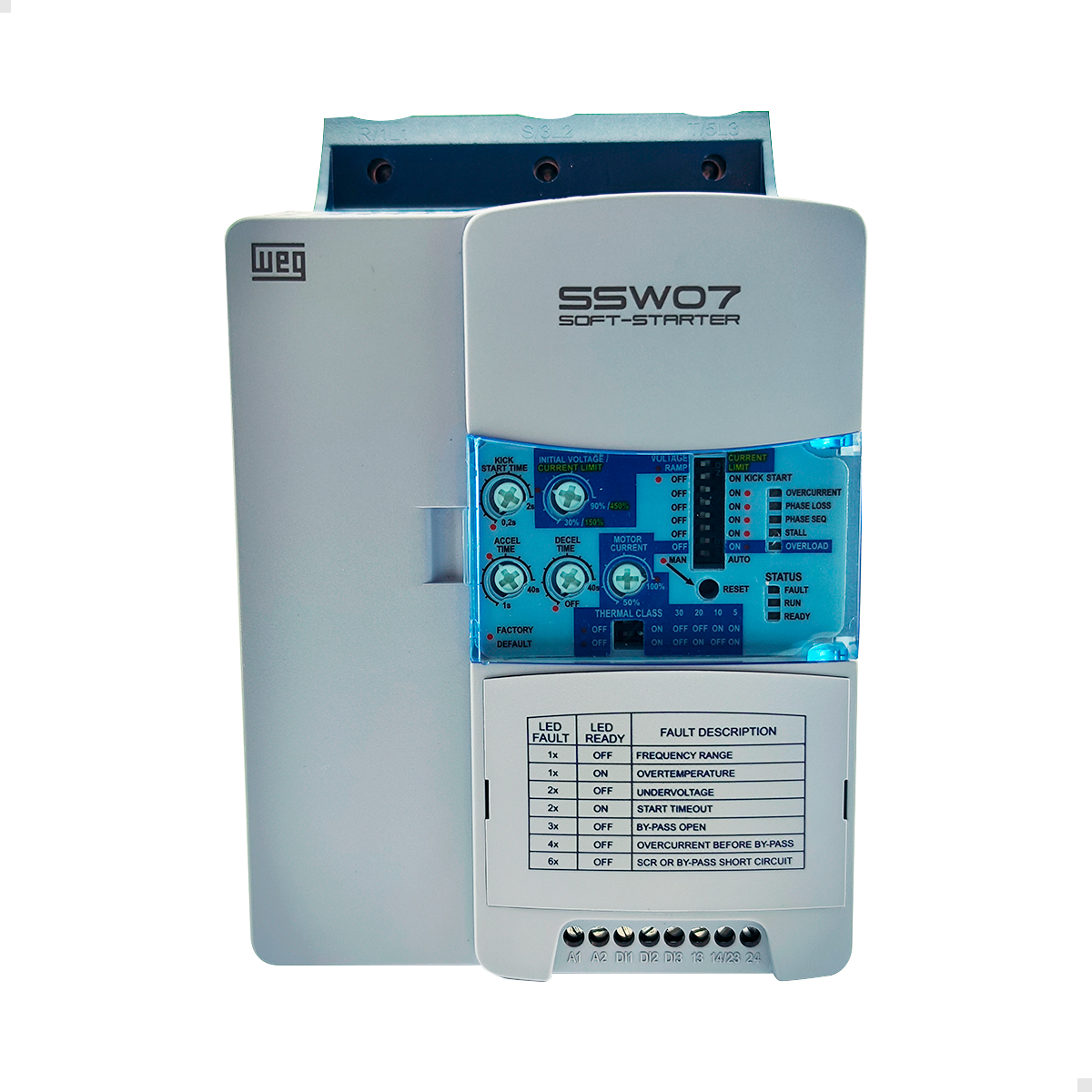 Soft-starter Weg Ssw07 61a 220v 20cv 380v 40cv 440v 40cv - Tamanho 2 ...