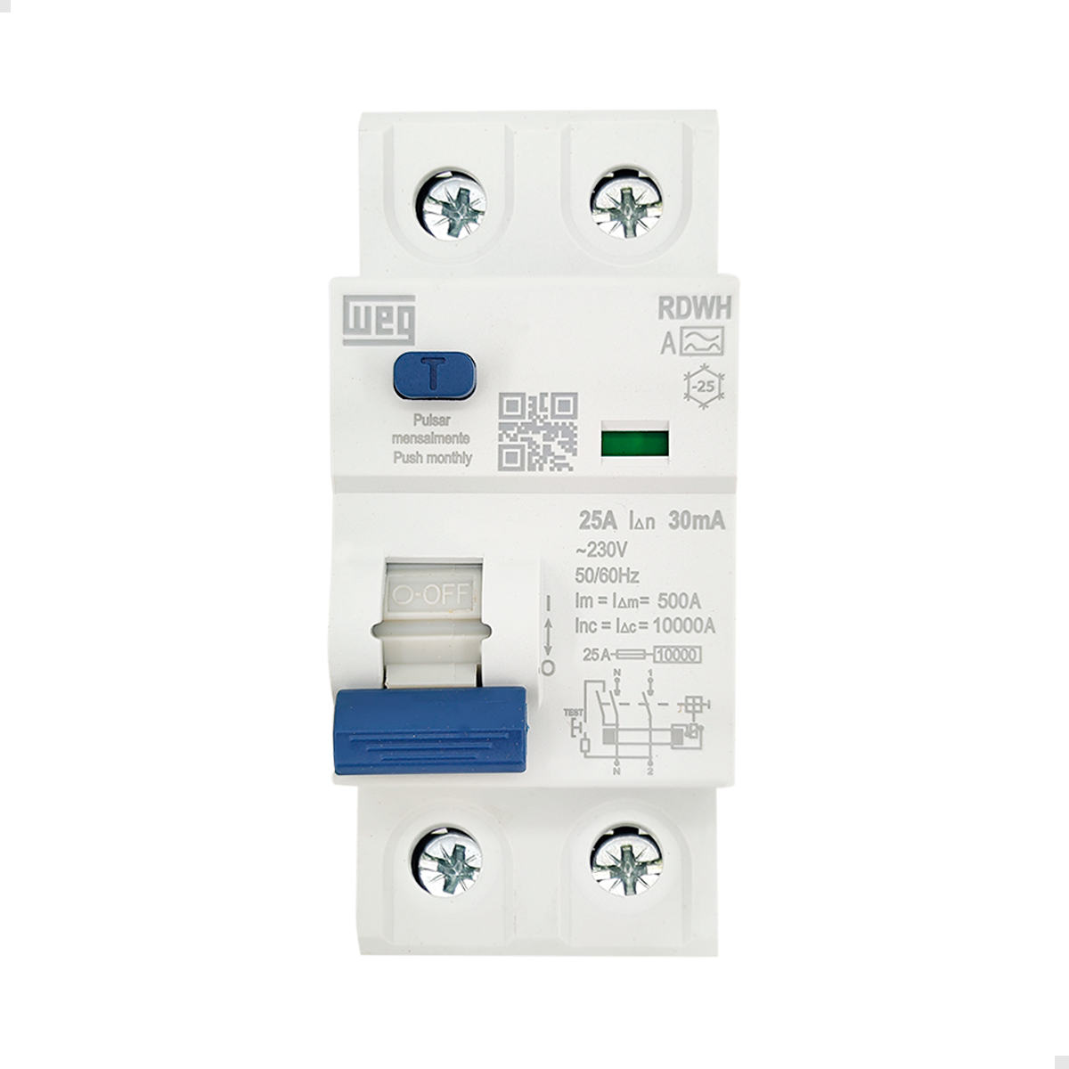 Interruptor Diferencial Dr Weg 25a 30ma Bipolar Rdwh Tipo A - Unitek Comércio - Distribuidor e ...