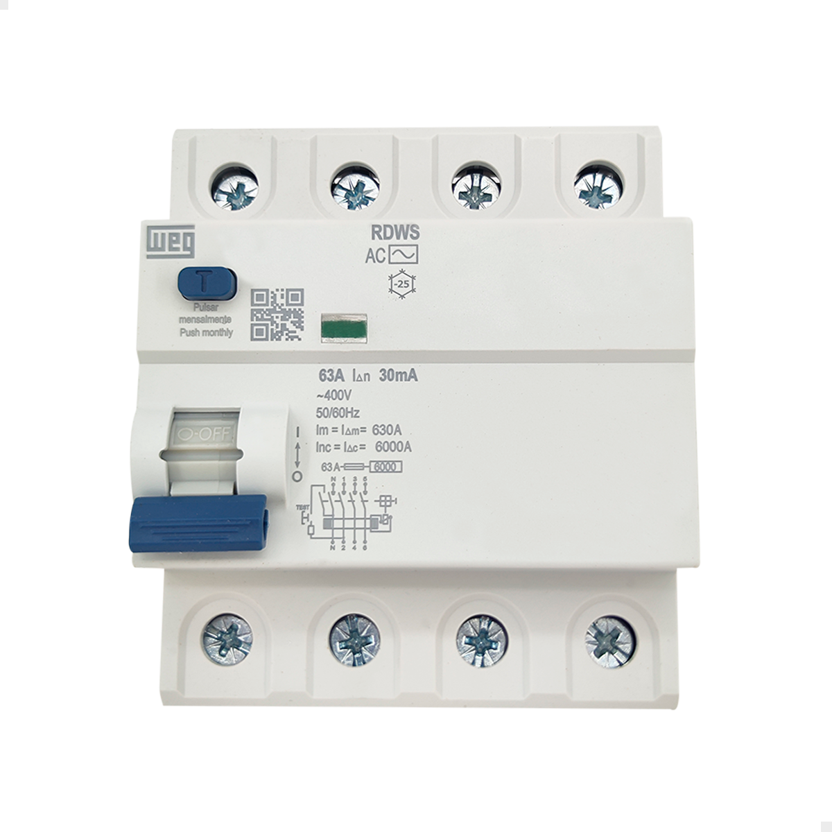 Interruptor Diferencial Dr Weg 63a 30ma Tetrapolar Rdws AC - Unitek Comércio - Distribuidor e ...
