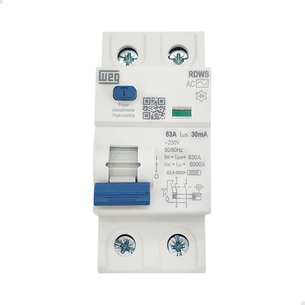 Interruptor Diferencial Dr Weg 63a 30ma Bipolar Rdws AC - Unitek Comércio - Distribuidor e ...