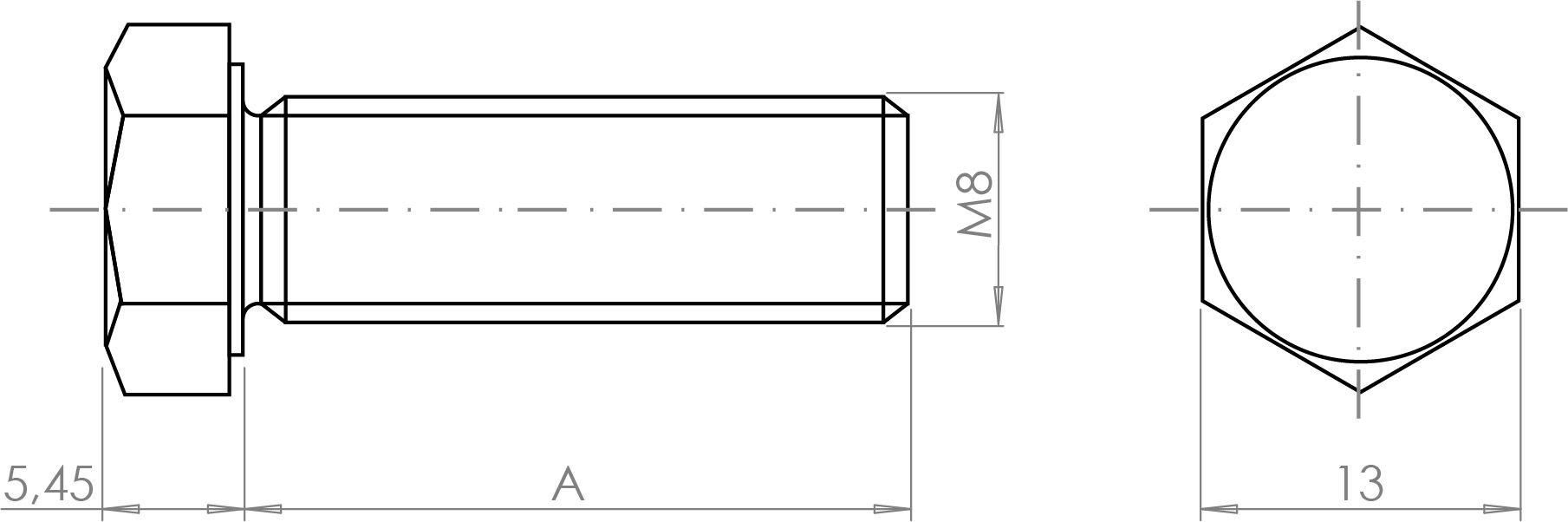 Parafuso Inox M8 Cabeça Sextavada | Alta Resistência à Corrosão ...