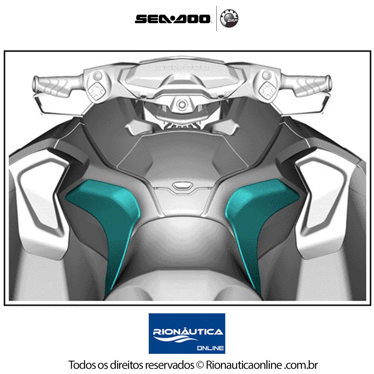 Protetores Apoio de Joelhos Original Sea Doo ERGOLOCK PRATA 295100744 ...