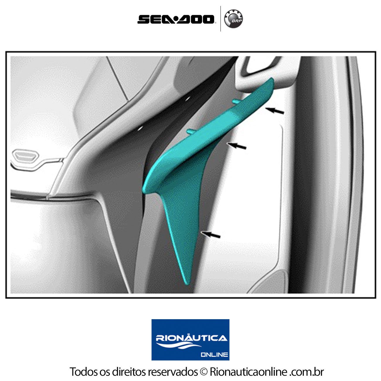 Protetores Apoio de Joelhos Original Sea Doo ERGOLOCK Preto 295100804 ...