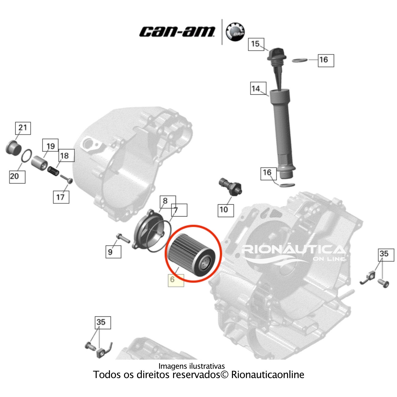 Kit Revisão Oleo e Filtro de Oleo Original Can-am UTV Quadriciclos ...