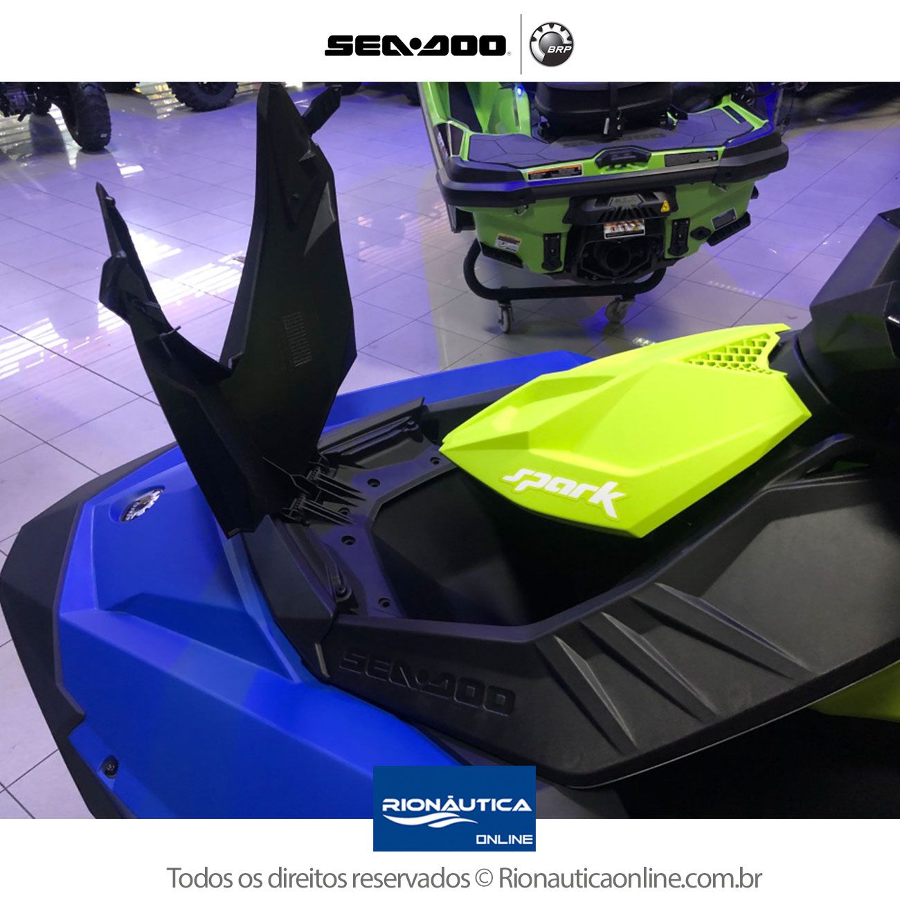 Bagageiro Dianteiro Interno Completo Tampa para Spark Original Sea Doo ...