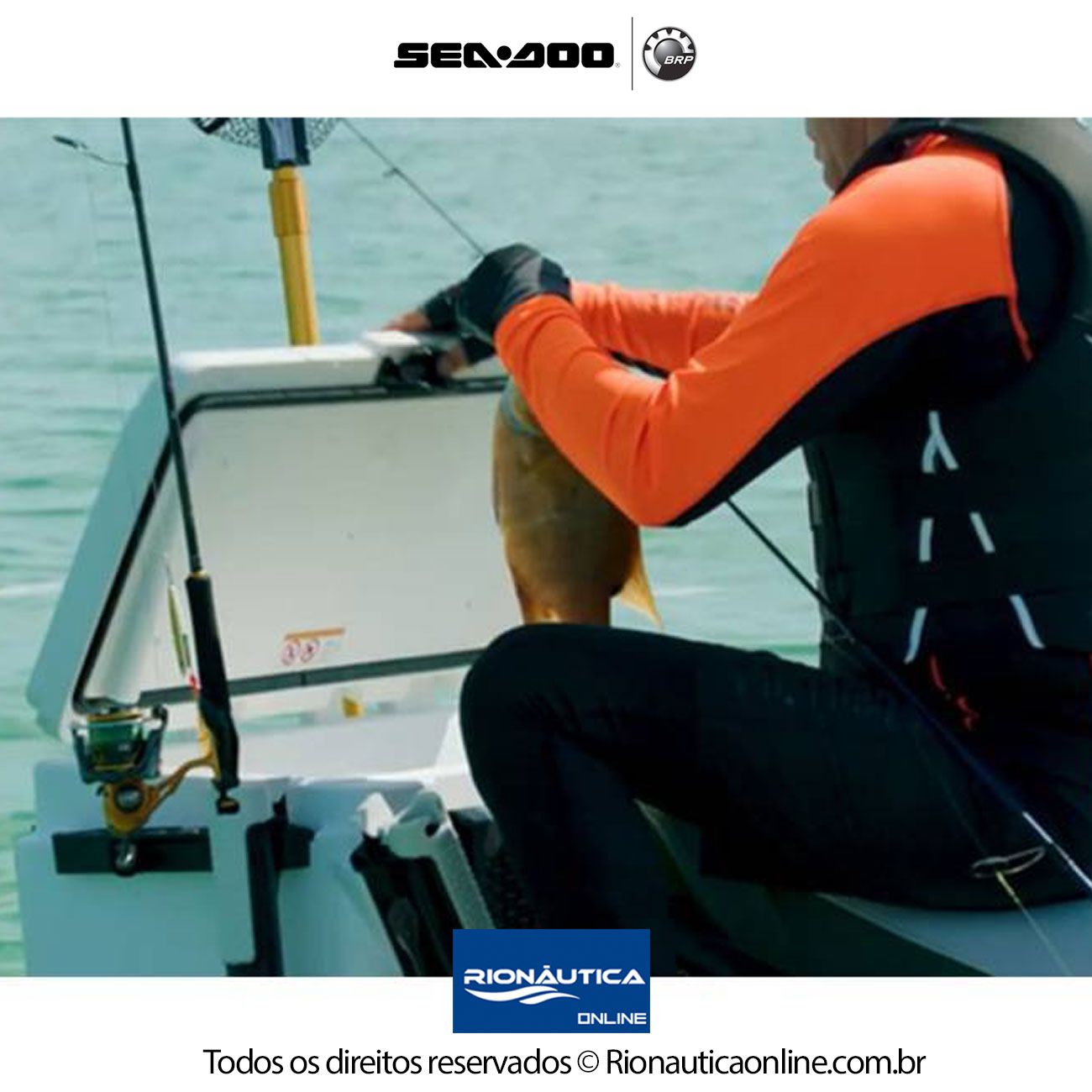 Porta Varas de Fixação Rápida LinQ da caixa Térmica 51 Litros Sea Doo ...