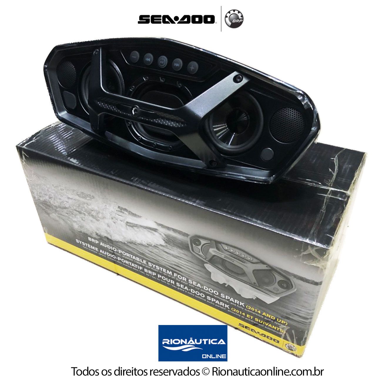 Sistema de Som Bluetooth Jet Ski Spark com Suporte Incluso - Sea Doo ...