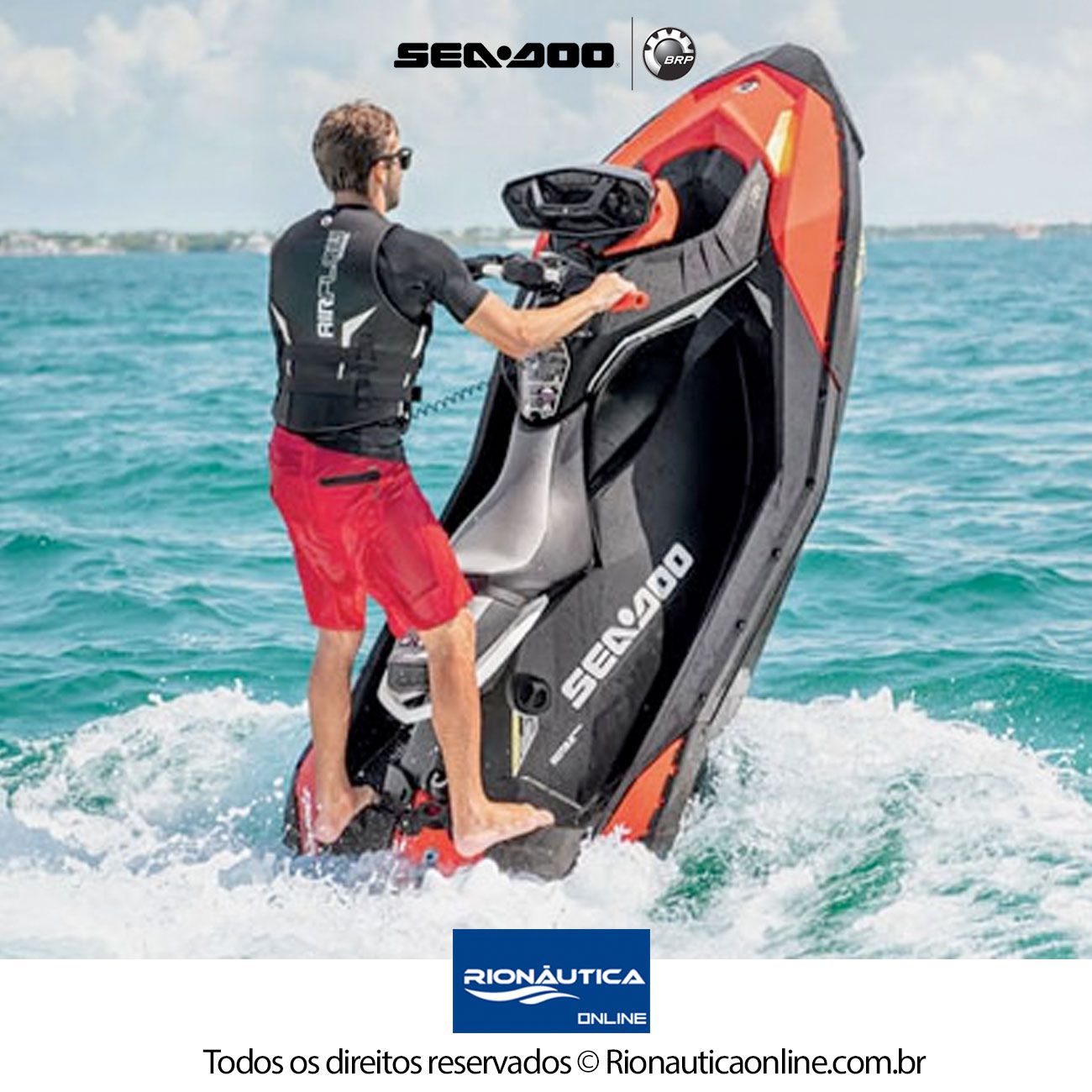 Sistema de Som Bluetooth Jet Ski Spark com Suporte Incluso - Sea Doo ...